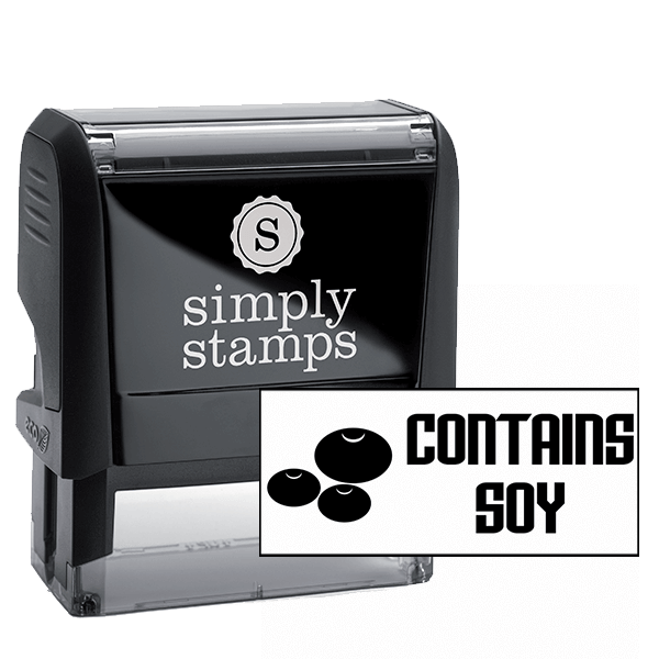 Contains Soy Stamp | Simply Stamps