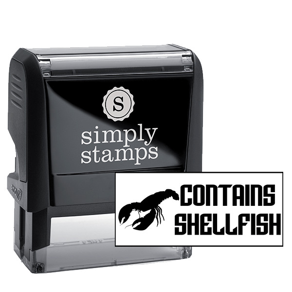 Contains Shellfish Stamp | Simply Stamps