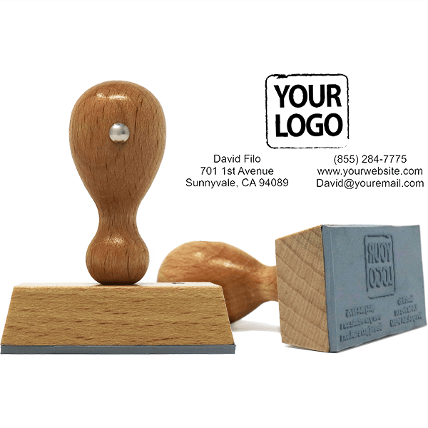 Logo Stamp with Contact Information - Simply Stamps