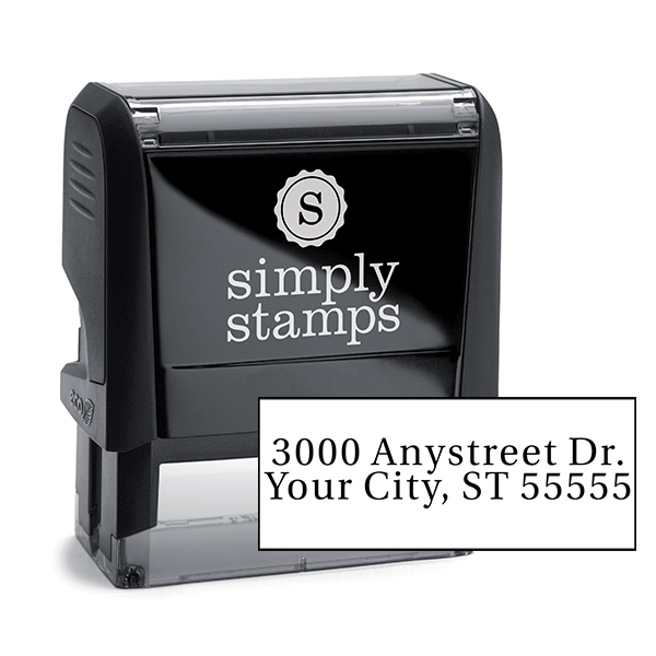 Logo Hand Stamp With Custom Text - Simply Stamps