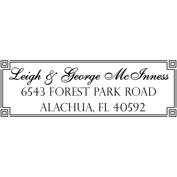 Kinsley Fancy Border Address Stamp | Simply Stamps