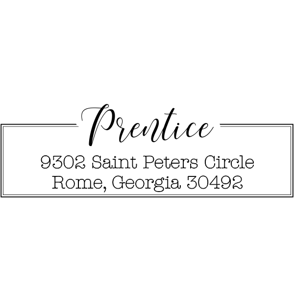 Felding Fancy Border Address Stamp - Simply Stamps