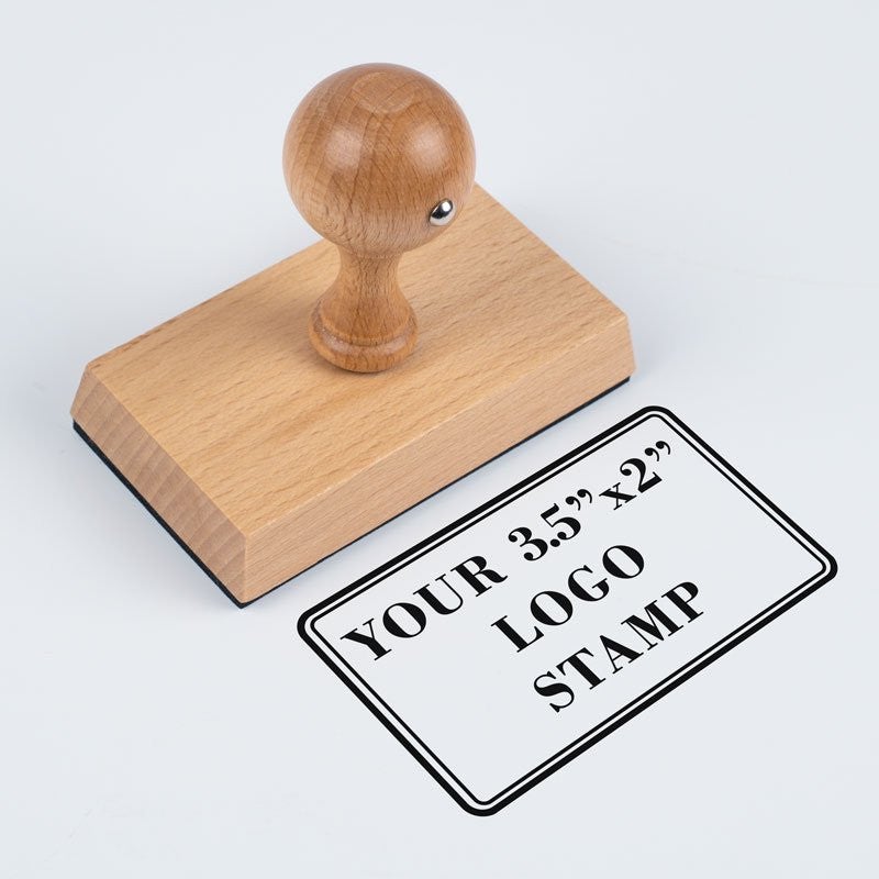3.5” x 2” Upload Your Logo European Stamp - Simply Stamps