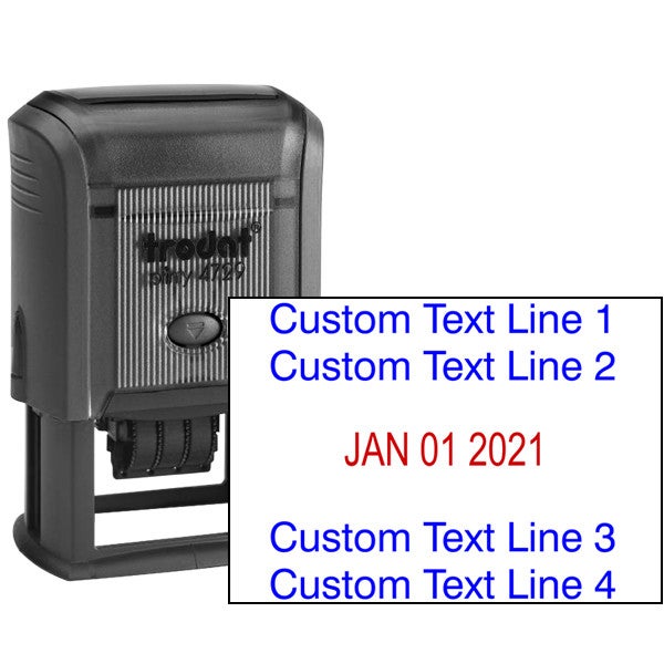 Paid Custom Text and Date Rubber Stamp | Simply Stamps