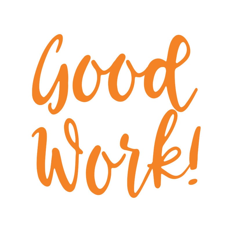 Good Work Script Teacher Feedback Stamp - Simply Stamps