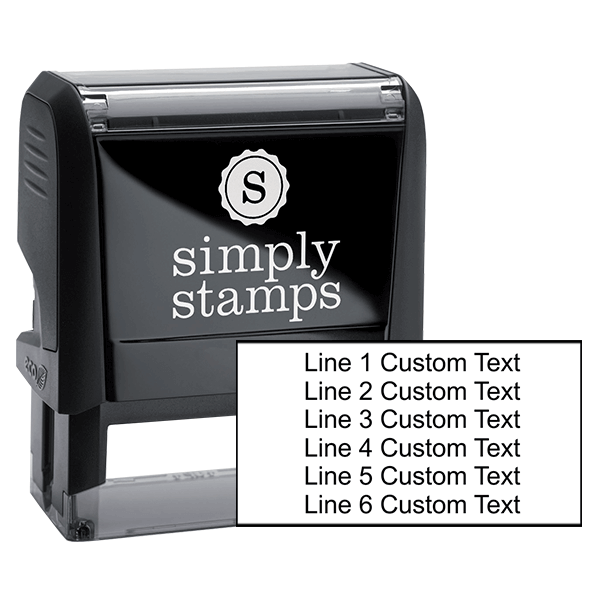 2 Line Custom Rubber Stamp - Simply Stamps