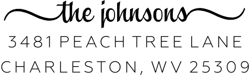 Brush Script Address Stamp - SimplyStamps.com