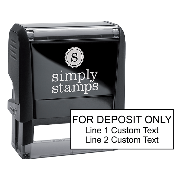 3 Line For Deposit Only Stamp