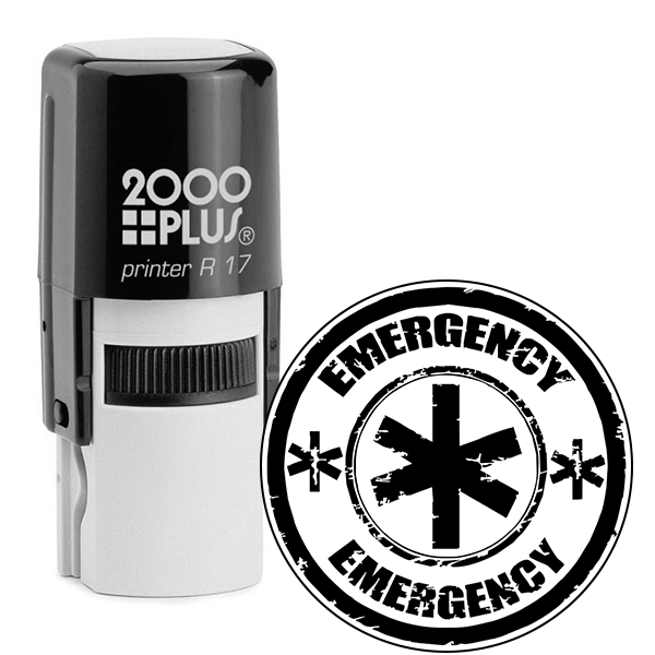 Custom Medical Emergency Round Stamp - Simply Stamps