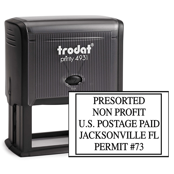 Non Profit Org Postage Paid Permit Rubber Stamper - Simply Stamps