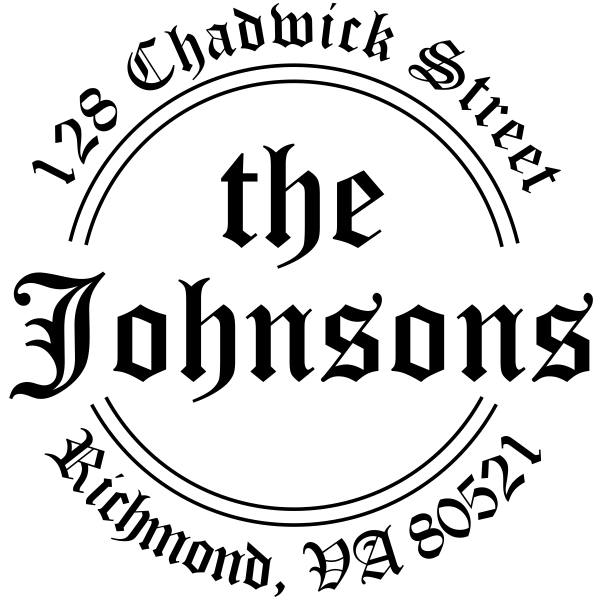 Customized Round Rubber Address Stamp - Simply Stamps