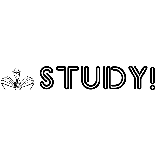 STUDY Book Worm Teacher Assignment Stamp - Simply Stamps