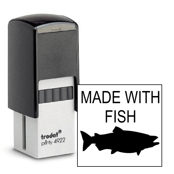 Made With Fish Rubber Stamp - Simply Stamps