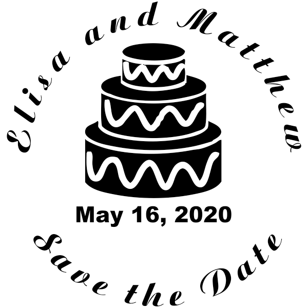 Save The Date Cake Wedding Stamper - Simply Stamps