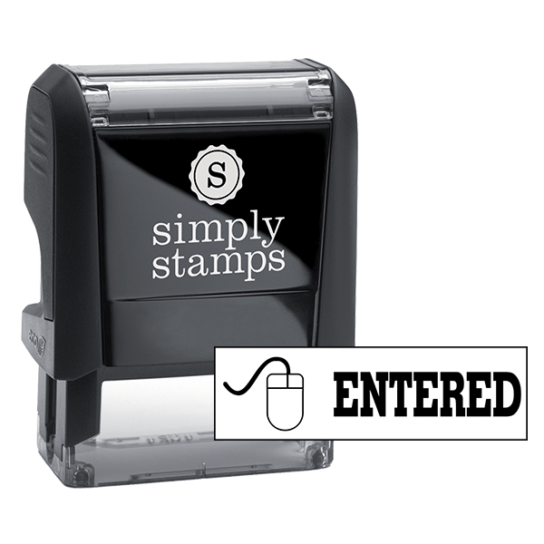 ENTERED With Mouse Rubber Stamp - Simply Stamps