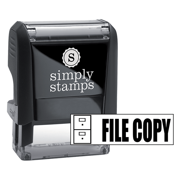 FILE COPY with Cabinet Rubber Stamp - Simply Stamps