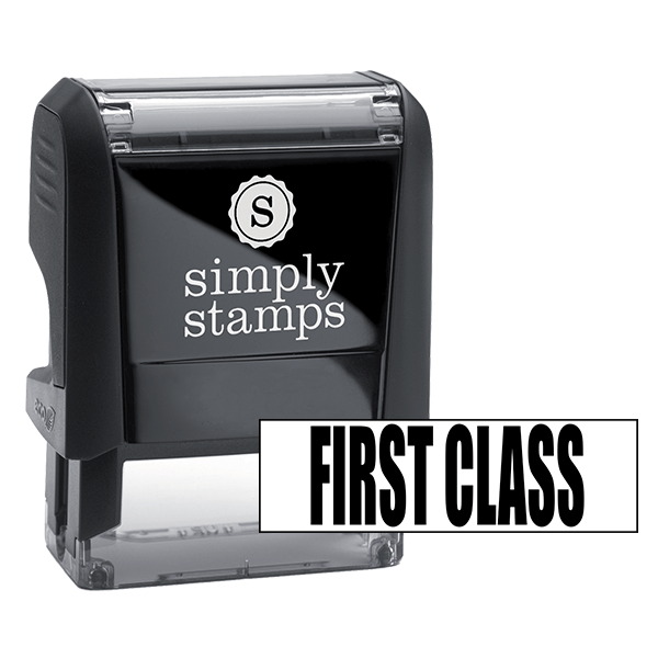 FIRST CLASS Large Rubber Stamp - Simply Stamps