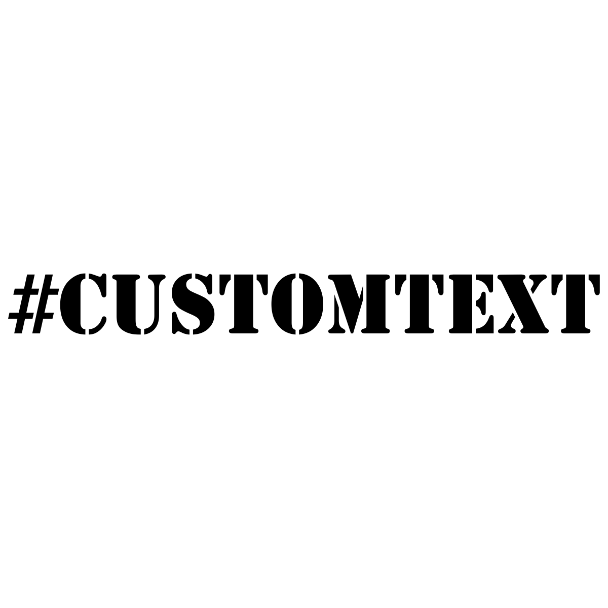 Custom Text # Hashtag Rubber Stamp - Simply Stamps