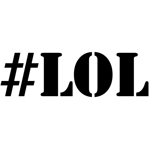 LOL # Hashtag Rubber Stamp - Simply Stamps