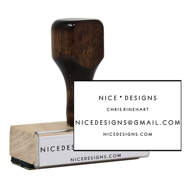 Faint Text Business Card Office Stamp - Simply Stamps