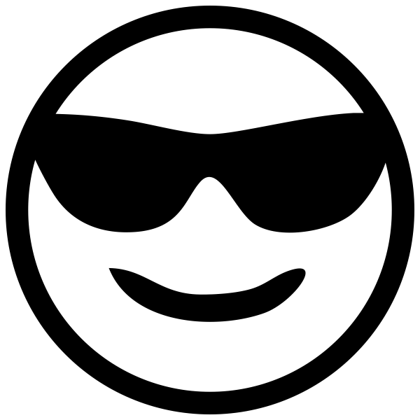Cool Sunglasses Emoji Stamp - Simply Stamps