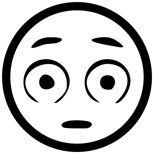 Wide Eyed Face Teacher Emoji Stamp - Simply Stamps