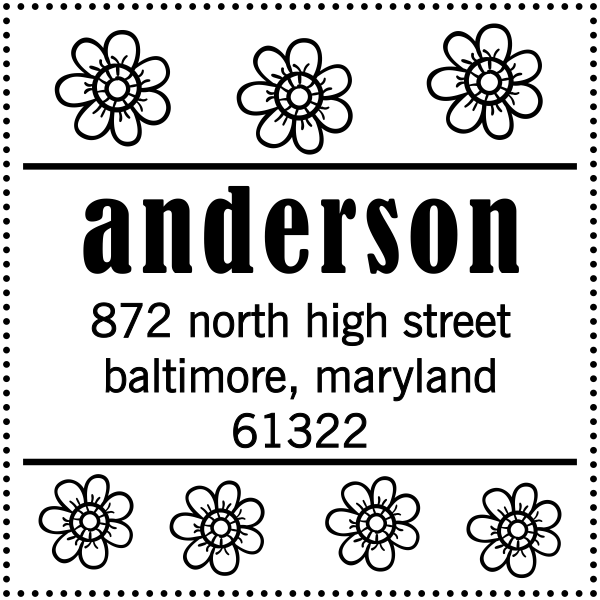 Anderson Flowers Return Address Stamp - Simply Stamps