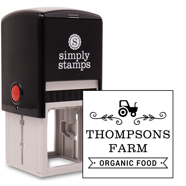 Thompsons Farm Organic Food Rubber Stamp - Simply Stamps