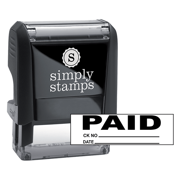 PAID Round Rubber Stamp - Simply Stamps