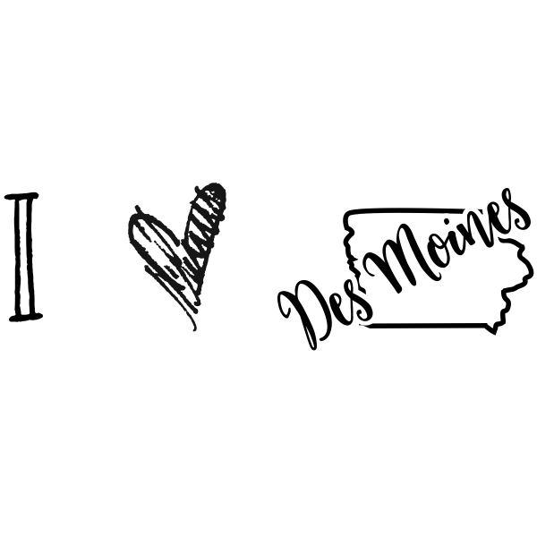 I Love Iowa State Address Rubber Stamp - Simply Stamps