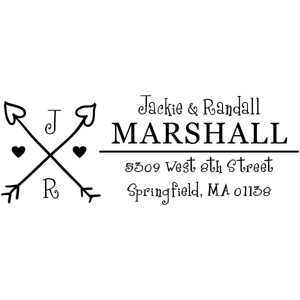 Hearts and Arrows Return Address Stamp - Simply Stamps