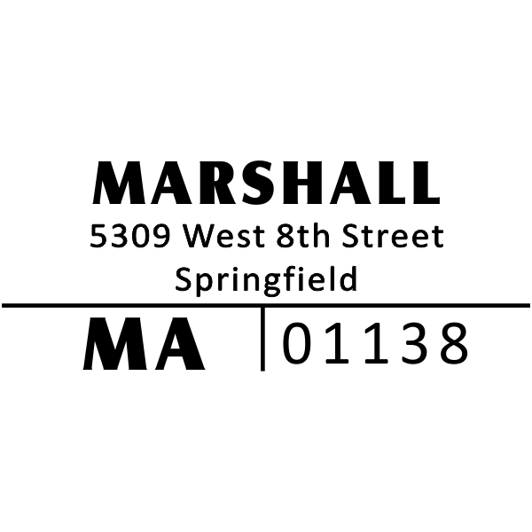 Split Line Custom Return Address Stamp - Simply Stamps