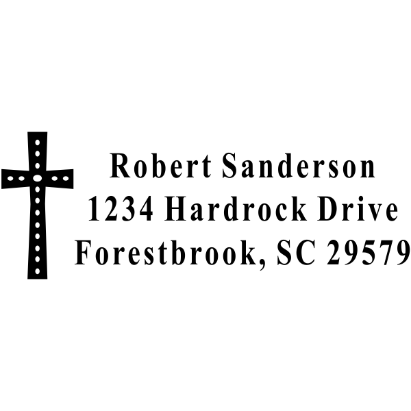 Church Building Rectangle Address Stamp - Simply Stamps