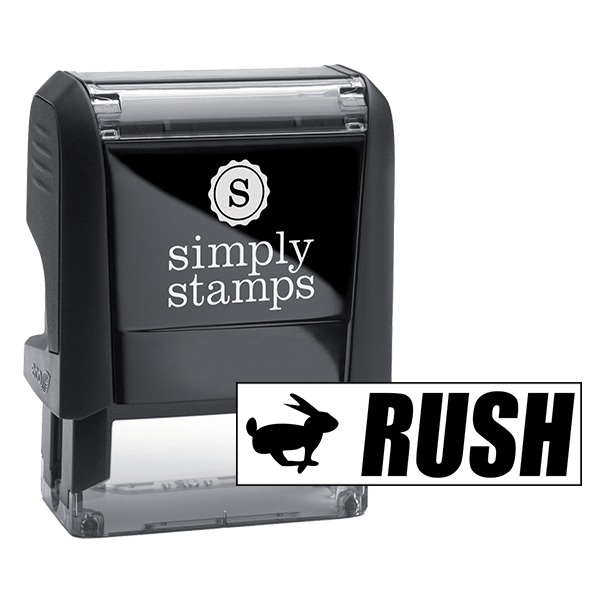 RUSH With Rabbit Rubber Stamp - Simply Stamps