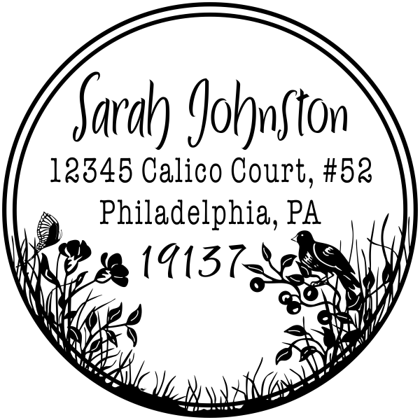 Bold Rose Custom Return Address Stamp - Simply Stamps