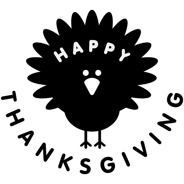 Happy Thanksgiving Turkey Craft Stamp - Simply Stamps