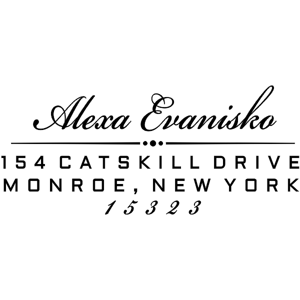 Dupont Brush Two Name Return Address Stamp - Simply Stamps