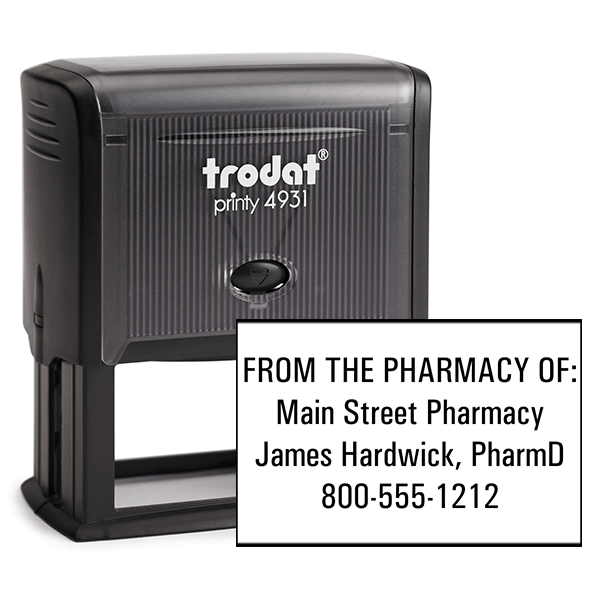 Custom From the Pharmacy of Rubber Stamp - Simply Stamps