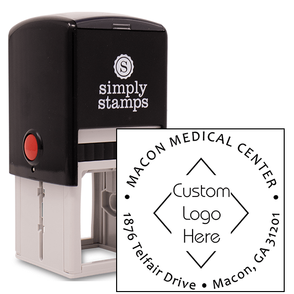 Custom Round Medical Logo Address Stamp - Simply Stamps