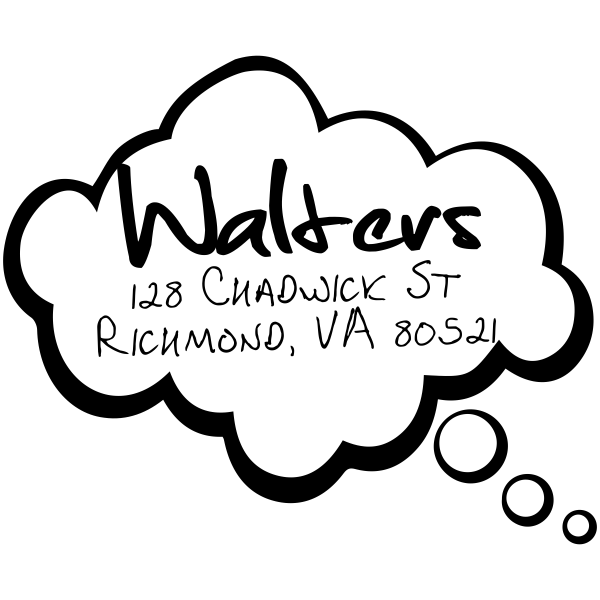 Cartoon Quote Bubble Return Address Stamp - Simply Stamps