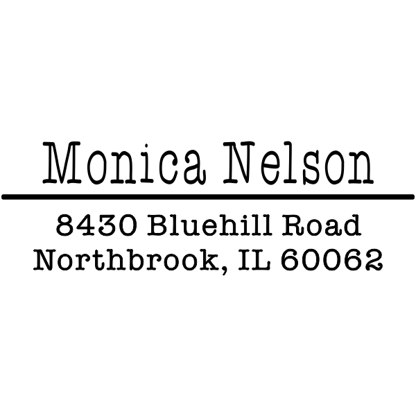Nelson 3 Line Separator Address Stamp - Simply Stamps