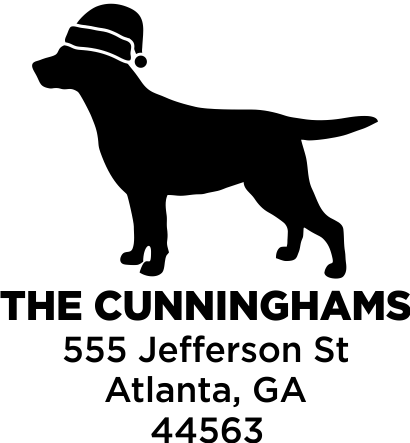 Labrador Dog With Santa Hat Holiday Address Stamp - Simply Stamps