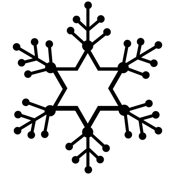 Star Dotted Snowflake Craft Stamp - Simply Stamps