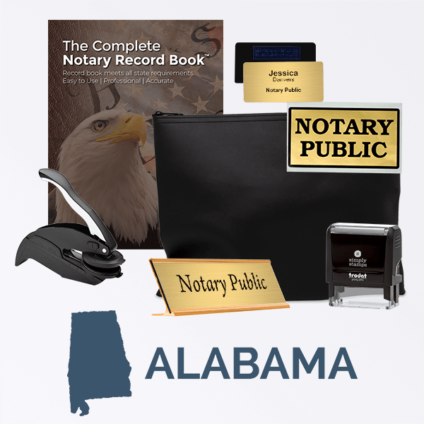 Alabama Deluxe Notary Kit w/Journal & Pouch - Simply Stamps