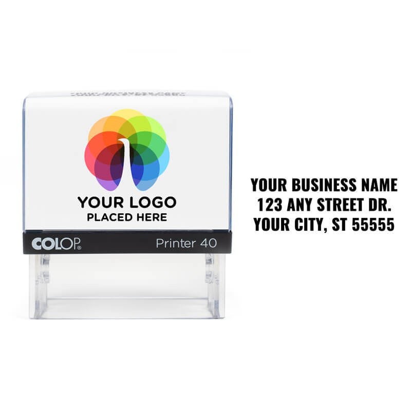 Custom Return Address Stamp with Branded Logo Body – Perfect for ...