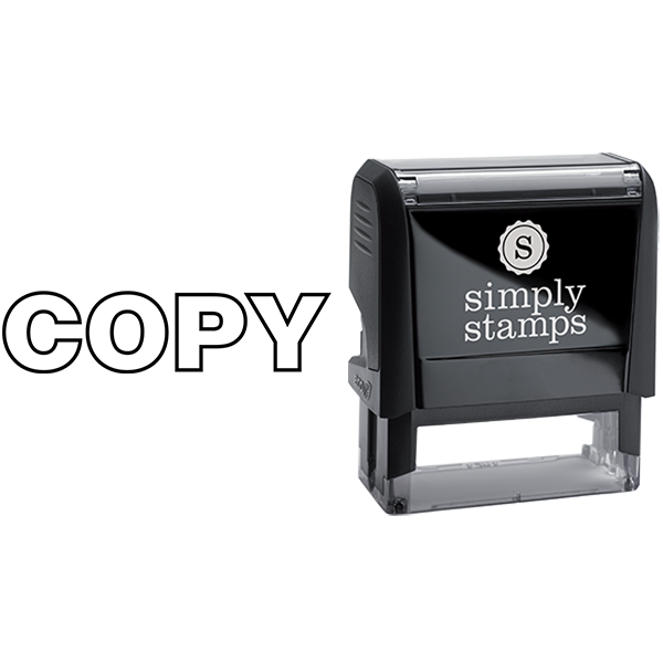 Copy in Outlined Lettering Business Stamp - HC Brands