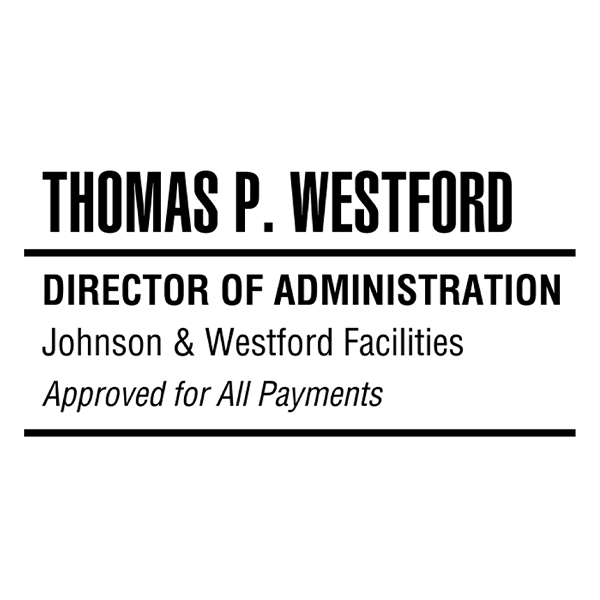 Custom Serif 6 Line Professional Stamp - SimplyStamps