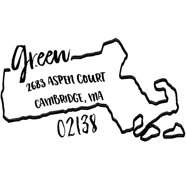 Custom Massachusetts Address Stamp - Simply Stamps