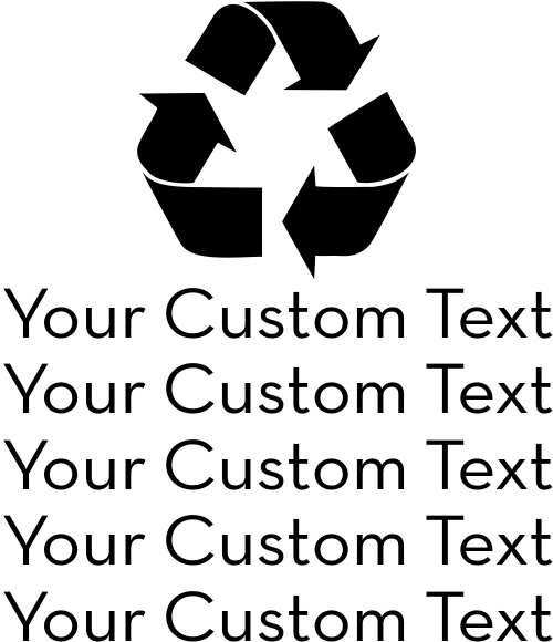 Custom Text Recycle Symbol Rubber Stamp - Simply Stamps