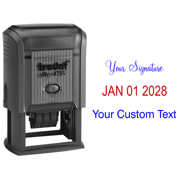 Custom Text with Your Signature Top Stamp - Self-Inking - Simply Stamps
